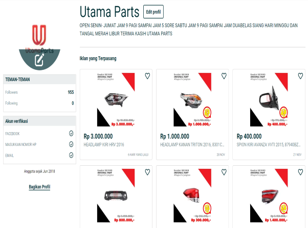 Utama Parts Portfolio
